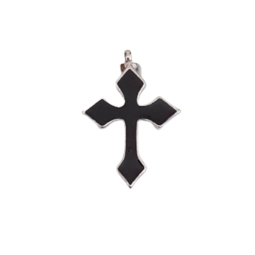Large Black Cross Cremation Ashes Locket – Silverbling.ie